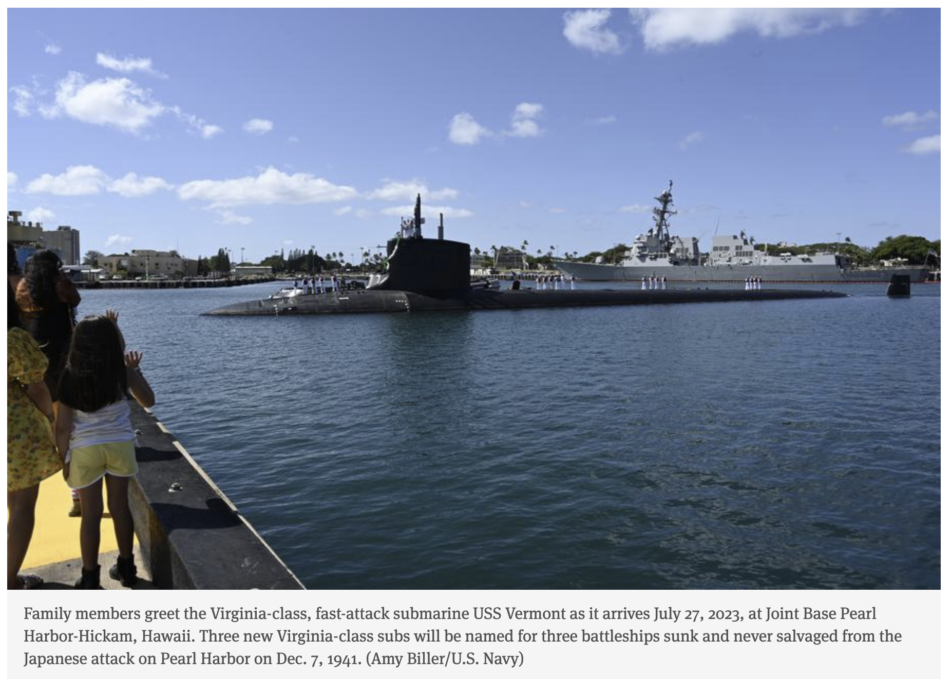 Navy building subs and carrier with ties to Pearl Harbor attack ...