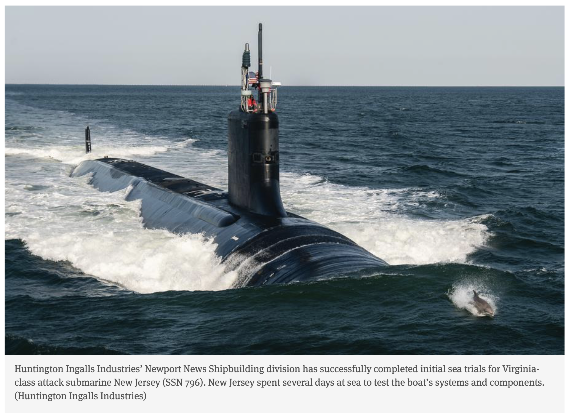 Virginia-class submarine New Jersey completes first set of sea trials ...