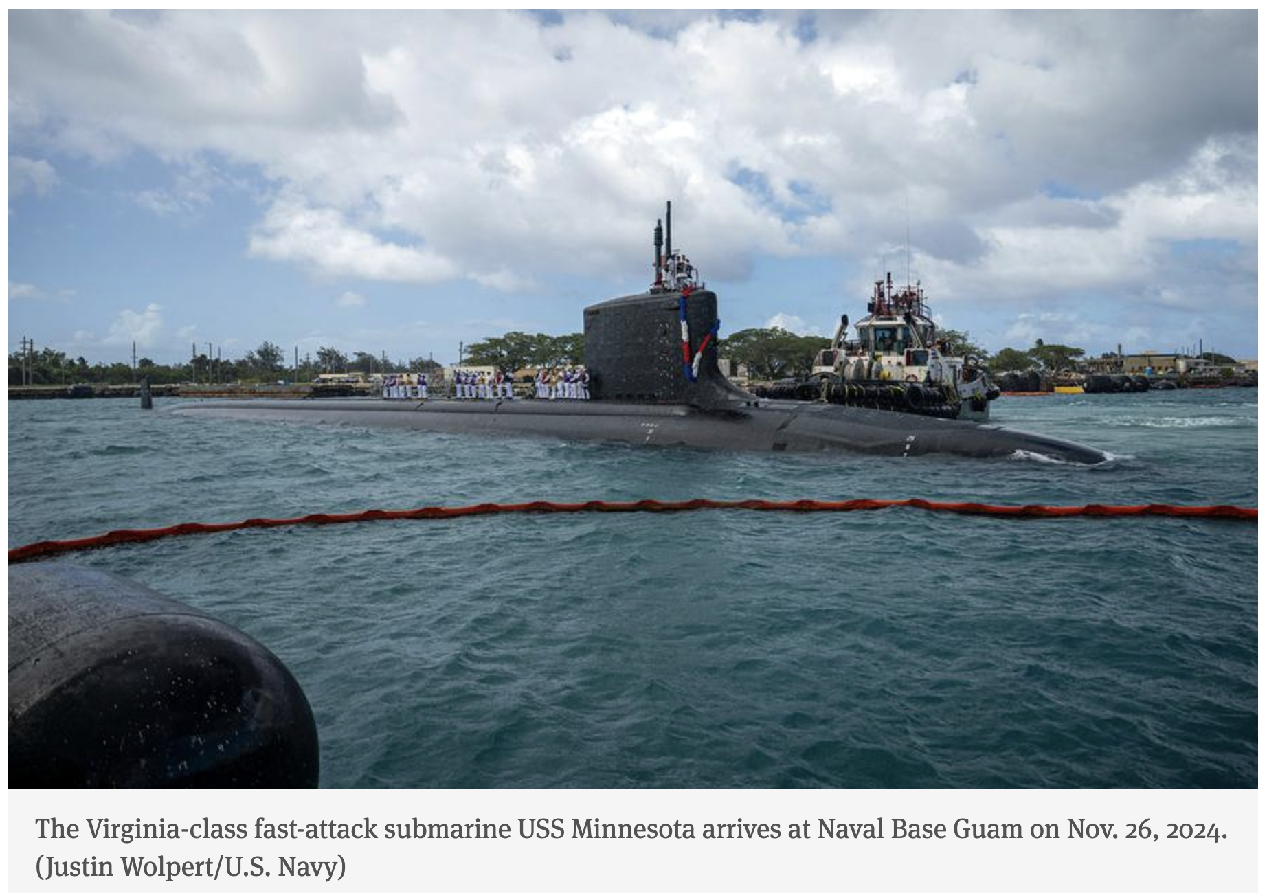 Guam homeports its first Virginia-class attack submarine as tensions ...